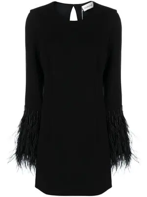 PAROSH Elegant Cut-out Mini Dress For - Nero