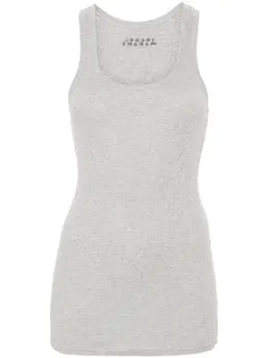 Isabel Marant Étoile Ribbed Tank Top Sleeveless Scoop Neck With Curved Hem