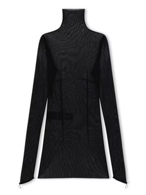 ANN DEMEULEMEESTER Zenith Long Sleeve High Neck Top - Black
