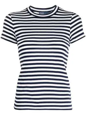 Ralph Lauren Ribbed Stretch Cotton Striped T-shirt
