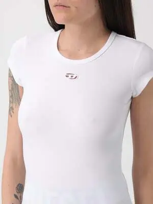 DIESEL® Slim Fit Cotton T-shirt With Oval D Logo