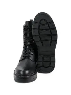 Karl Lagerfeld Miles Lace-up Leather Boots