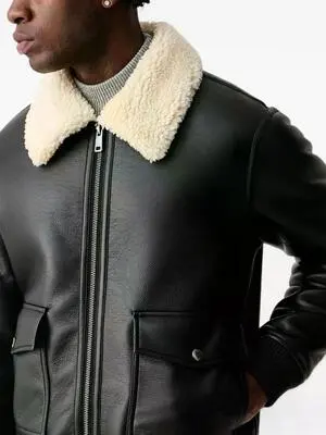 JOOP! Shearling-collar Faux-leather Jacket