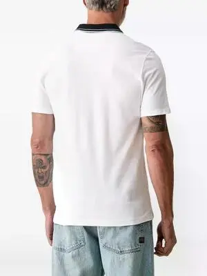 Guess Logo-patch Tipping-detail Polo Shirt