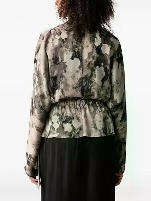 Joseph Ribkoff Abstract-print Wrap Blouse