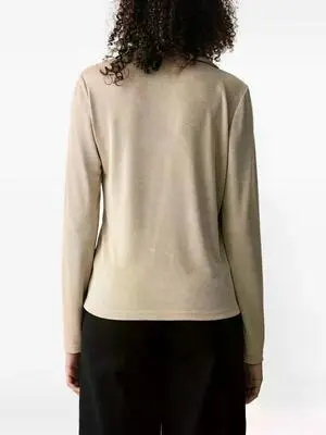 Joseph Ribkoff Draped-neckline Long-sleeve Top