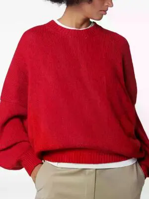 CORDERA Ribbed-knit Dropped-shoulder Sweater - Red