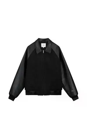 ARTE ANTWERP Panelled Varsity Jacket - Black
