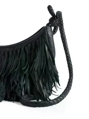 Dragon Diffusion Fringe Sling Leather Crossbody Bag