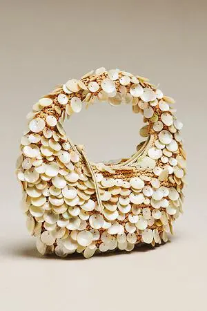 BTB LOS ANGELES Iris Shell Hobo Bag - Ivory