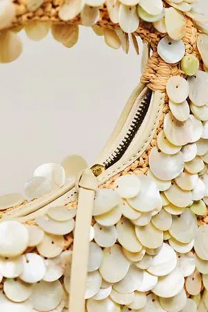 BTB LOS ANGELES Iris Shell Hobo Bag - Ivory