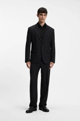 Hugo Slim-fit Shirt With Allover Croquet-themed Pattern