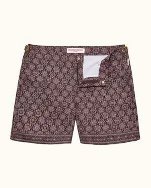 Orlebar Brown Sartoro Print Tailored Swim Shorts - Espresso