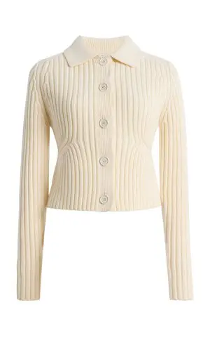 TOTEME Twisted Rib-Knit Wool Cardigan