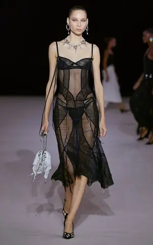 GEORGES HOBEIKA Sheer Silk-blend Corset Midi Dress - Black