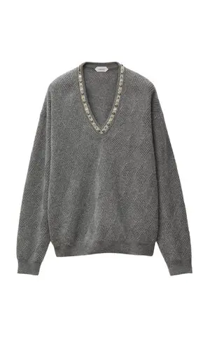 Versace Embellished Cashmere Sweater