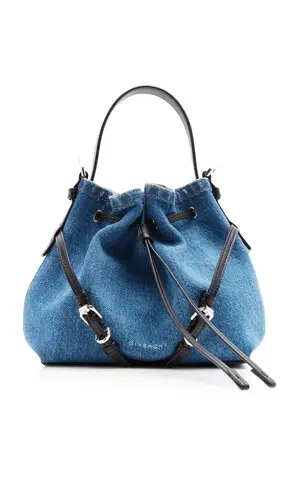 Givenchy Voyou Mini Denim Bucket Bag
