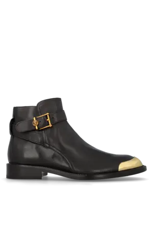Versace Leather Ankle Boots ‘primo - Brown