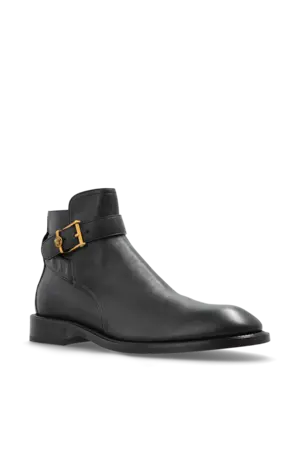 Versace Primo’ Leather Ankle Boots