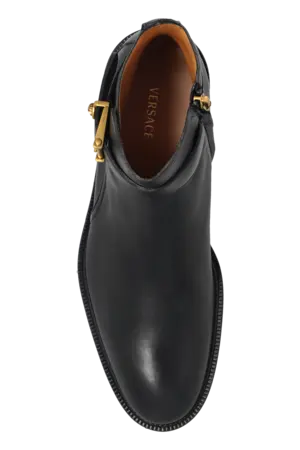 Versace Primo’ Leather Ankle Boots