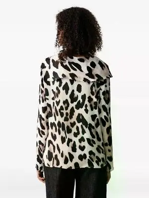 Joseph Ribkoff Leopard-print Cowl-neck Blouse