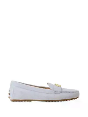 Ralph Lauren Barnsbury Logo-plaque Suede Loafers - Blue