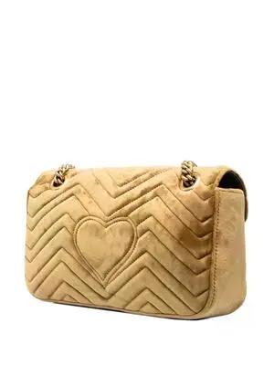 Gucci 2016-2026 Medium Gg Marmont Matelasse Velvet Shoulder Bag