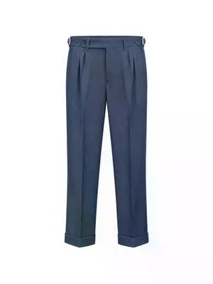 FRANZESE COLLECTION Stefano De Martino Double-pleated Trousers - Blue
