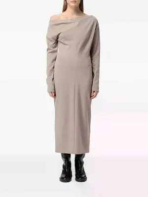 MEIMEIJ Off-shoulder Draped-detail Midi Dress