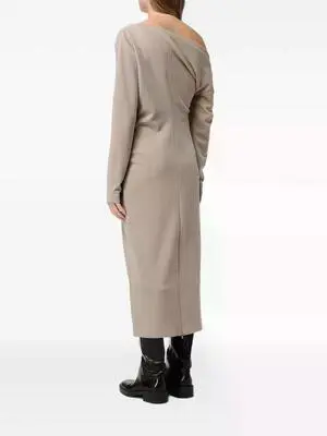 MEIMEIJ Off-shoulder Draped-detail Midi Dress