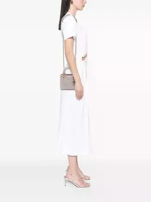 Dior 2017 Mini Pearlescent Lambskin Cannage Lady Satchel