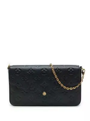 LOUIS VUITTON 2019 Monogram Empreinte Pochette Felicie Crossbody Bag - Black