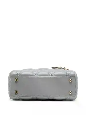 Dior 2017 Mini Metallic Lambskin Cannage Lady Satchel