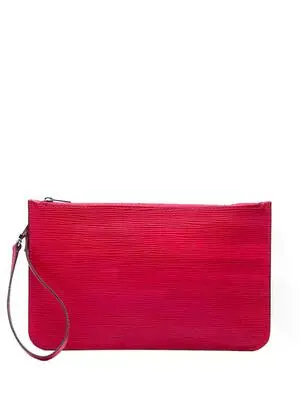LOUIS VUITTON 2015 Epi Neverfull Pouch - Red