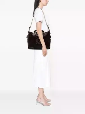 Loewe 2008 Nubuck Anagram Satchel - Brown