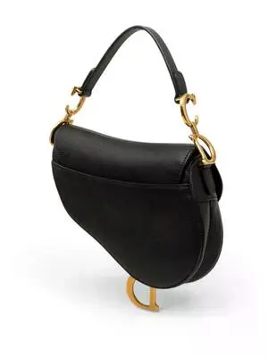 Dior 2019 Mini Grained Calfskin Saddle Bag Satchel
