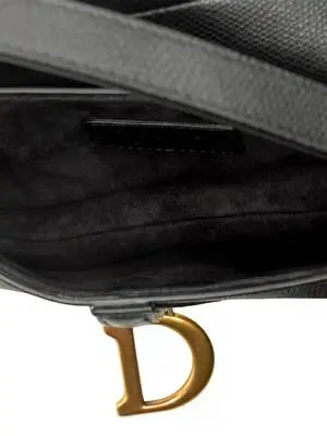 Dior 2019 Mini Grained Calfskin Saddle Bag Satchel
