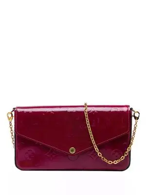 LOUIS VUITTON 2015 Monogram Vernis Pochette Felicie Crossbody Bag - Pink