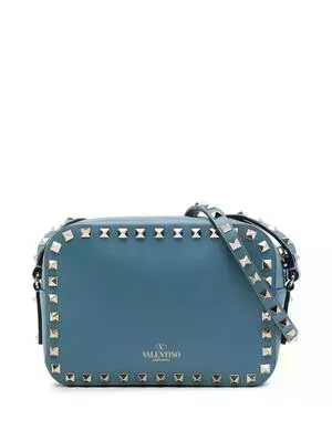 Valentino Garavani 2000-2017 Leather Rockstud Camera Bag Crossbody Bag - Blue