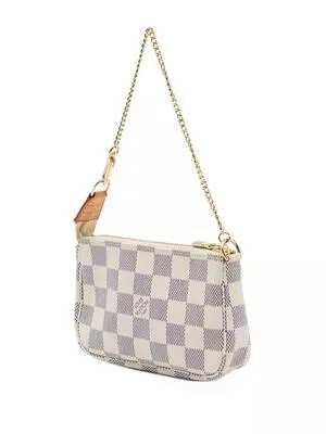 LOUIS VUITTON 2007 Damier Azur Mini Pochette Accessoires Handbag