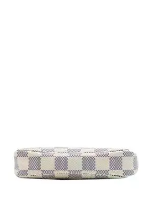LOUIS VUITTON 2007 Damier Azur Mini Pochette Accessoires Handbag