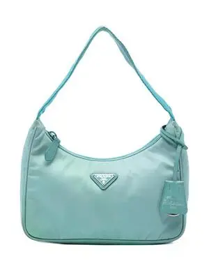 Prada 2019-2026 Mini Tessuto Re Edition 2000 Shoulder Bag - Blue