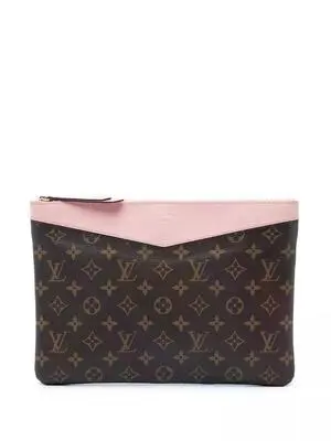 LOUIS VUITTON 2010-2026 Monogram Daily Pouch Clutch Bag - Brown