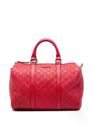 Gucci 2016-2026 Medium Guccissima Joy Boston Bag - Red
