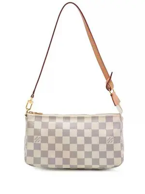 LOUIS VUITTON 2020 Damier Azur Pochette Accessoires Shoulder Bag - White