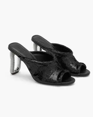 Marc Jacobs Party Fringe Pop J Marc Mule In Size - Black