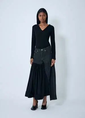 Yohji Yamamoto Lace-up Wool Sweater