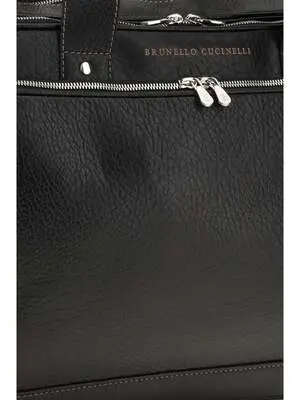 Brunello Cucinelli Grained Calfskin Zip-top Handbag