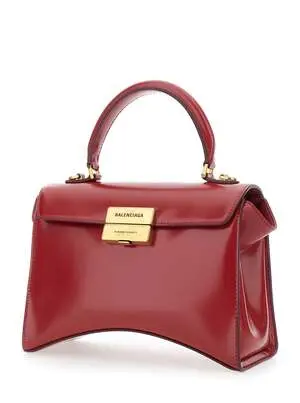 Balenciaga Hg Aven Top Handle Medium Bag In Shiny Box Calf Leather