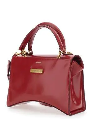 Balenciaga Hg Aven Top Handle Medium Bag In Shiny Box Calf Leather
